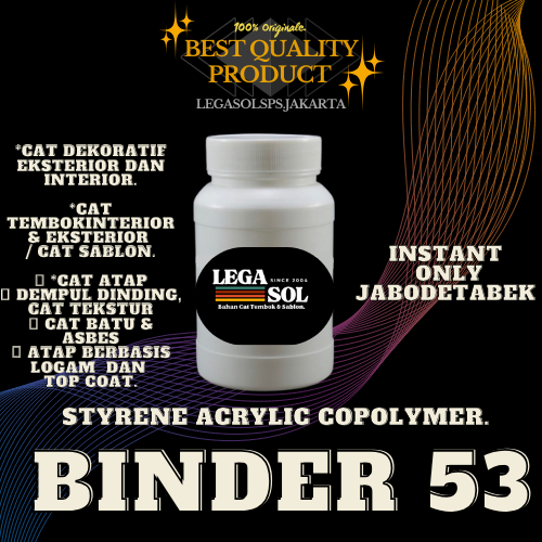 Jual Binder 53/59 Styrene Acrylic Copolymer SOLID 40% (U/Cat Tembok ...