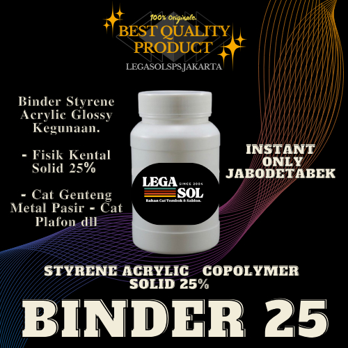 Jual Binder 25 Styrene Acrylic Glossy Copolymer SOLID 25% (U/Cat Tembok ...
