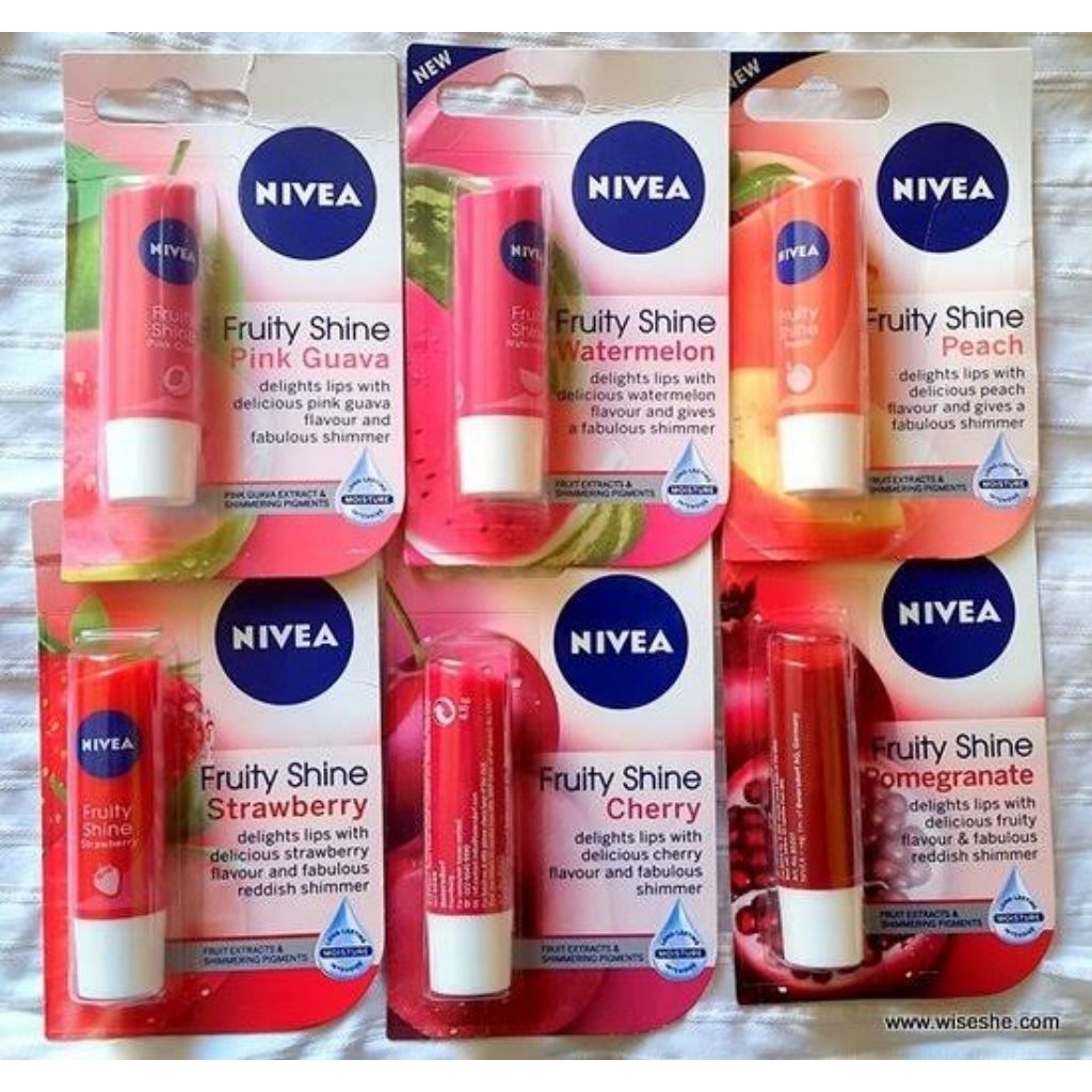 Jual NIVEA LIPCARE LIPBALM SERIES FRUITY SHINE STRAWBERRY & CHERRY ...