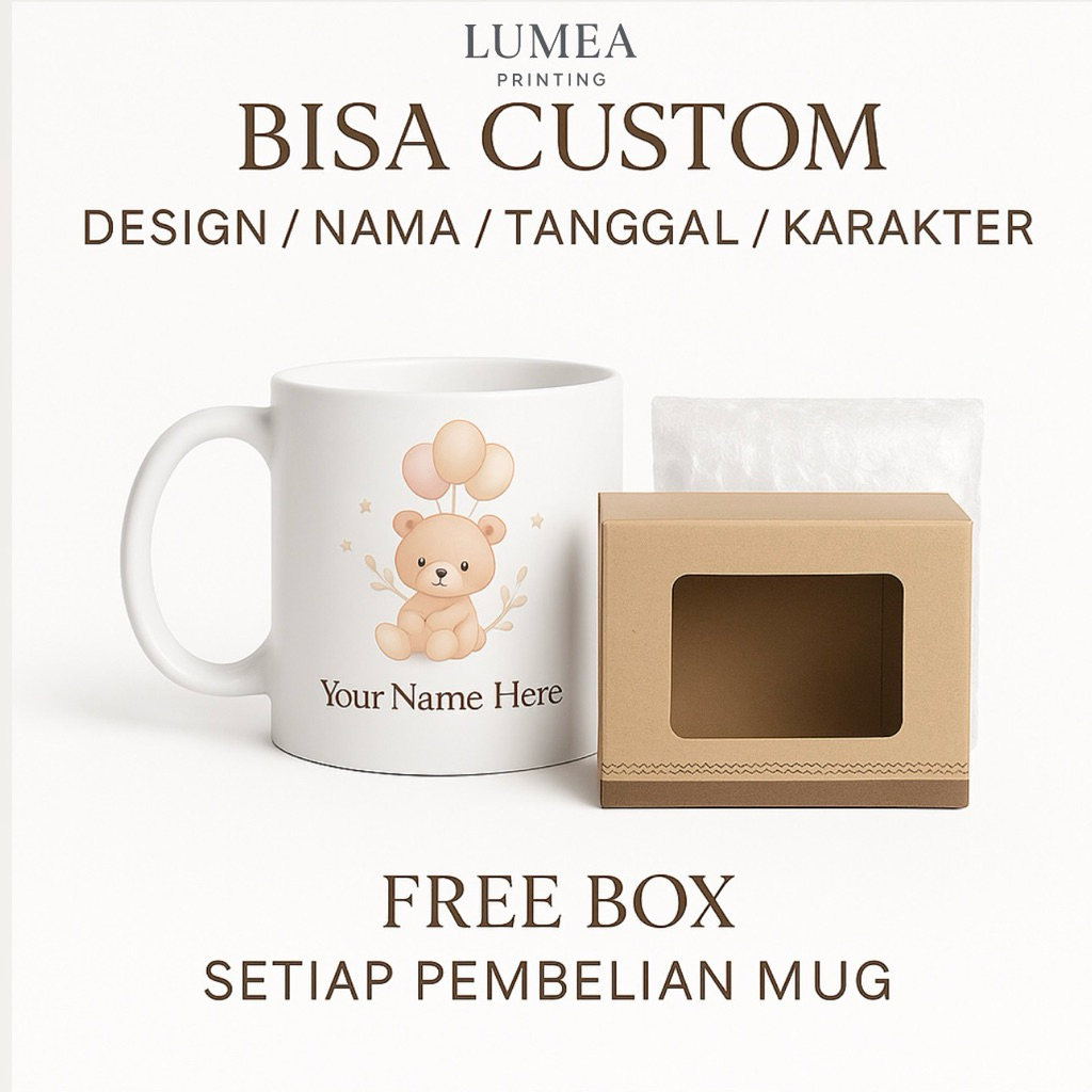 Jual Mug Custom Desain Nama / Karakter / Afirmasi – Mug Putih 11oz ...