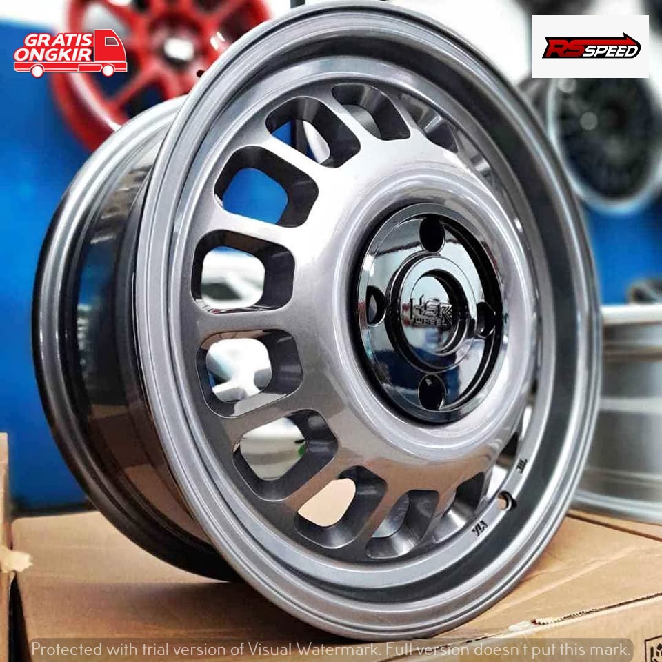Jual Velg model clasic hsr bsi R14 pcd 4x100 buat mobil wuling air ev,starlet,vios,karimun,brio ...