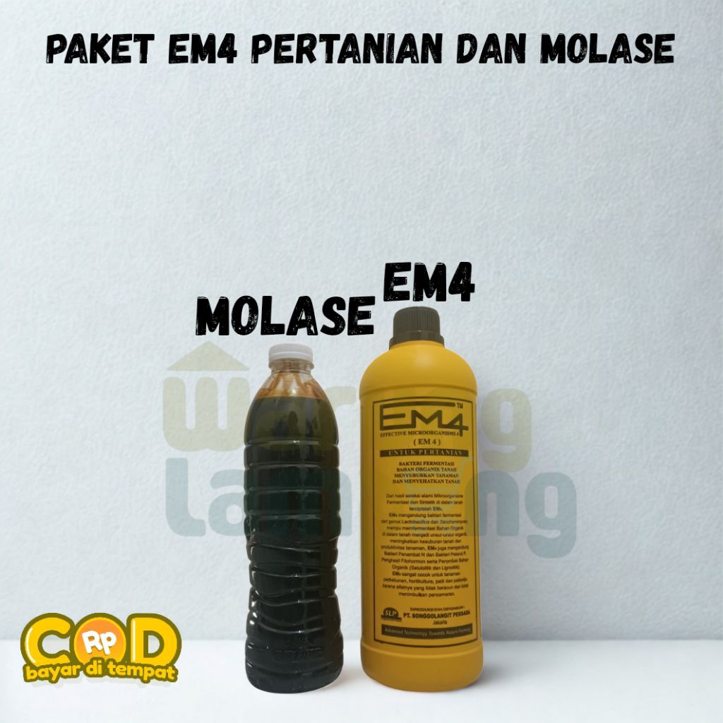Jual Paket EM4 Pertanian 1 Liter + Molase 1 botol (BRIX 82%) | Shopee ...