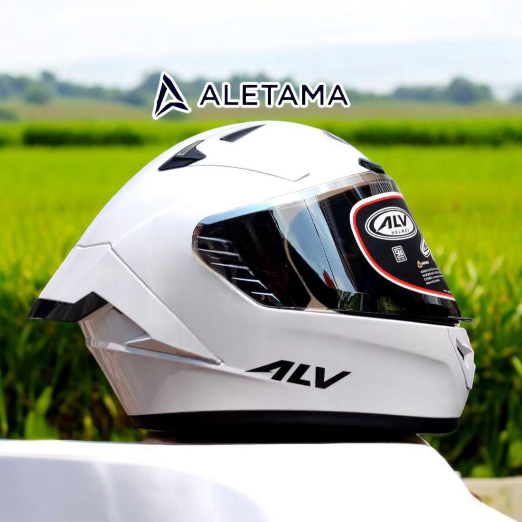 Jual ALV GENESIS Helm Full Face Visor Bening/Silver Standart SNI ...