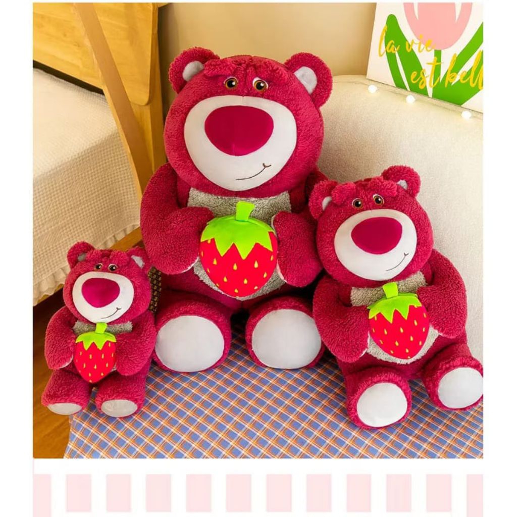 Jual Boneka Strawberry Lotso Jumbo Ukuran 50Cm Bantal Lotso Toy Seri ...
