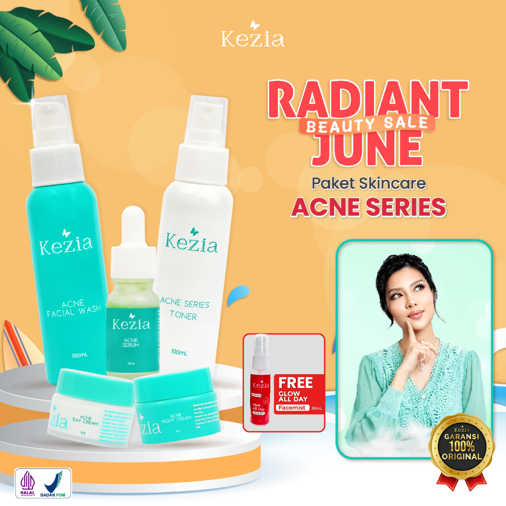 Jual (PROMO) KEZIA Beauty - Paket NEW ACNE SERIES ( free 1 facemist 30ml ) | Shopee Indonesia