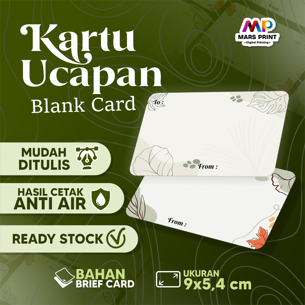 Jual Kartu Ucapan Polos Blank Card Desain Estetik READY STOCK | Shopee ...