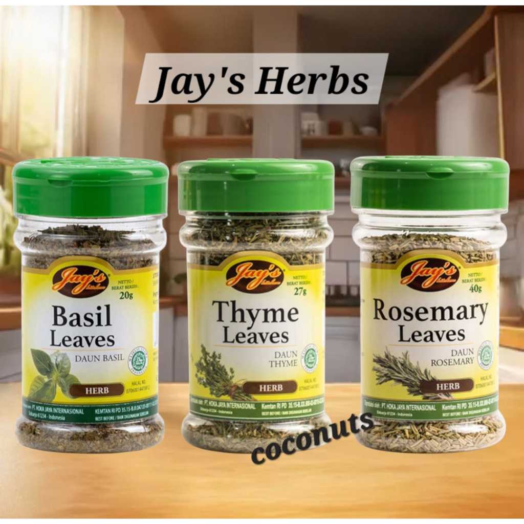 Jual Jays Herbs Rosemary / Basil / Thyme Leaves | Shopee Indonesia