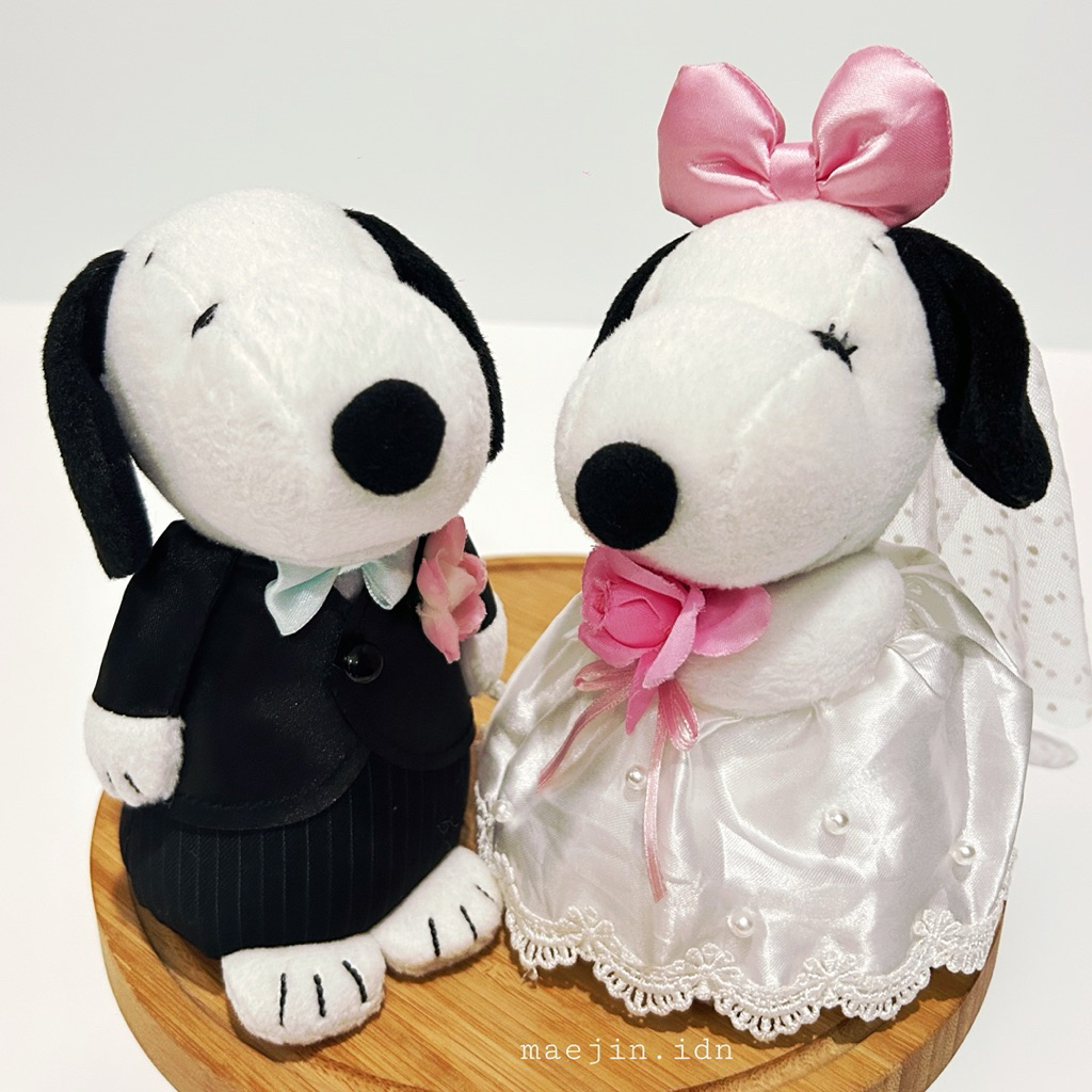 Jual Snoopy Wedding Western Snoopy Peanuts Belle Married Boneka Plush ...