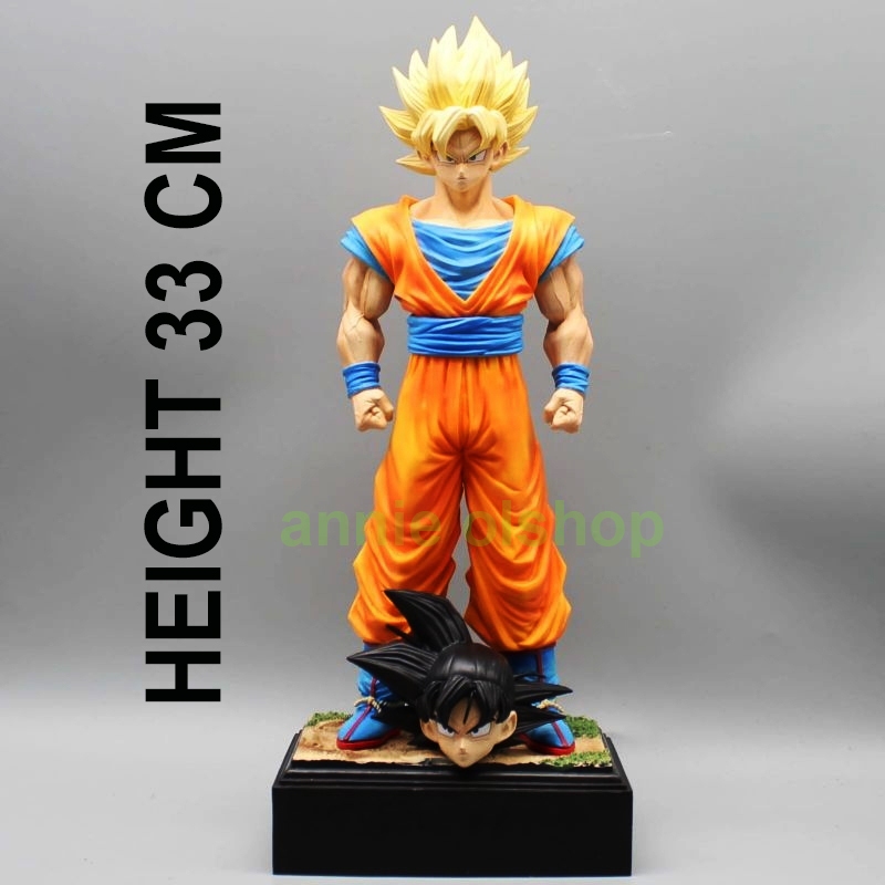 Jual ACTION FIGURE STATUE DRAGON BALL SON GOKU JT STUDIO 2 HEAD 33 CM ...