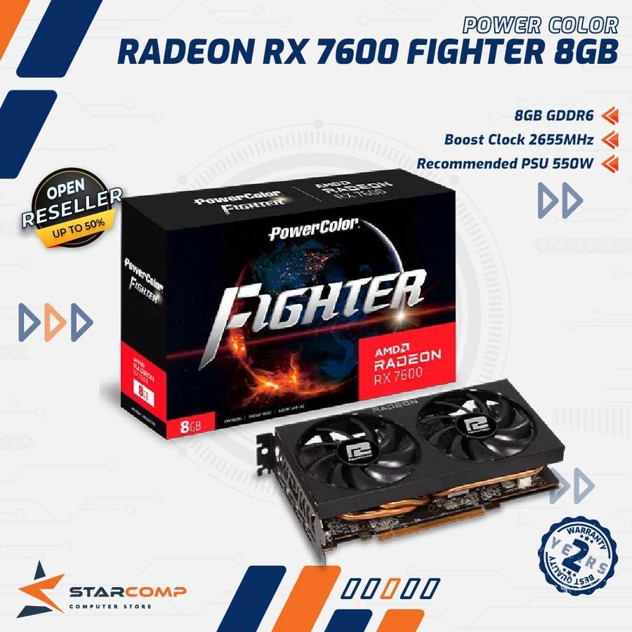 Jual PowerColor AMD Radeon RX 7600 Fighter 8GB GDDR6 RX7600 | Shopee ...
