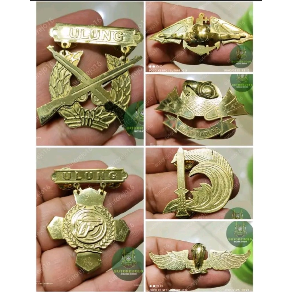 Jual brevet brivet brefet Wings tni al bahan kuningan full bisa di ...