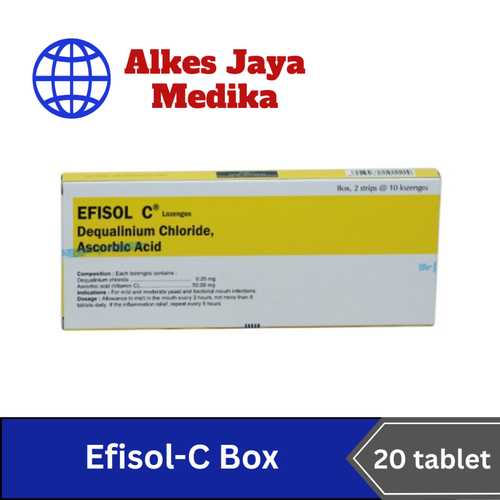 Jual Efisol-C (1box Isi 2strip @10tablet) - Obat Radang Tenggorokan ...