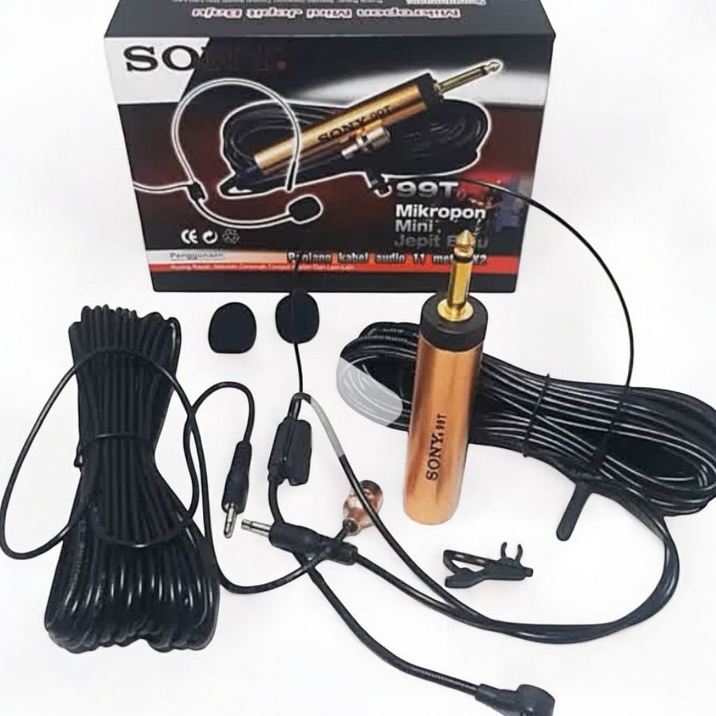 Jual Mic Jepit+Mic Bando SONY 99T Mic imam Mik Kancing Mic Jepit Baju ...