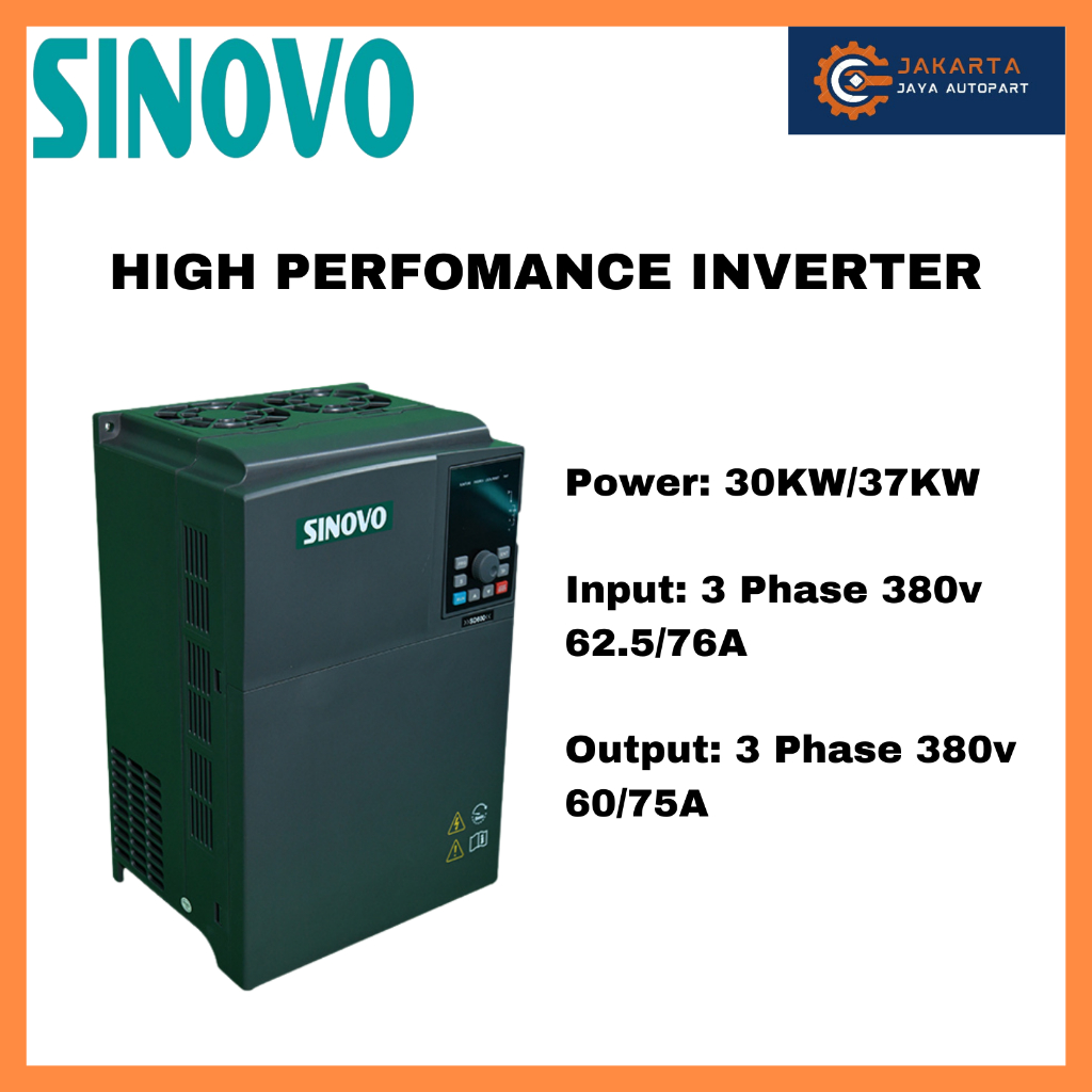 Jual Inverter VFD SINOVO 30KW/37KW 3Phase 380v High Perfomance Inverter Heavy Duty Inverter ...