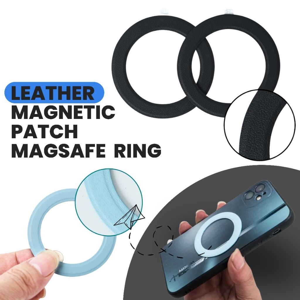 Jual Magnetic Ring Plate Leather Universal Stiker untuk Popsocket ...