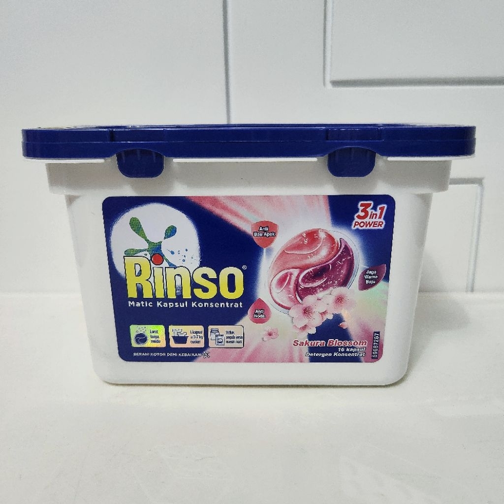 Jual RINSO Matic Kapsul Konsentrat 3 in 1 Detergent Matic Capsule ...