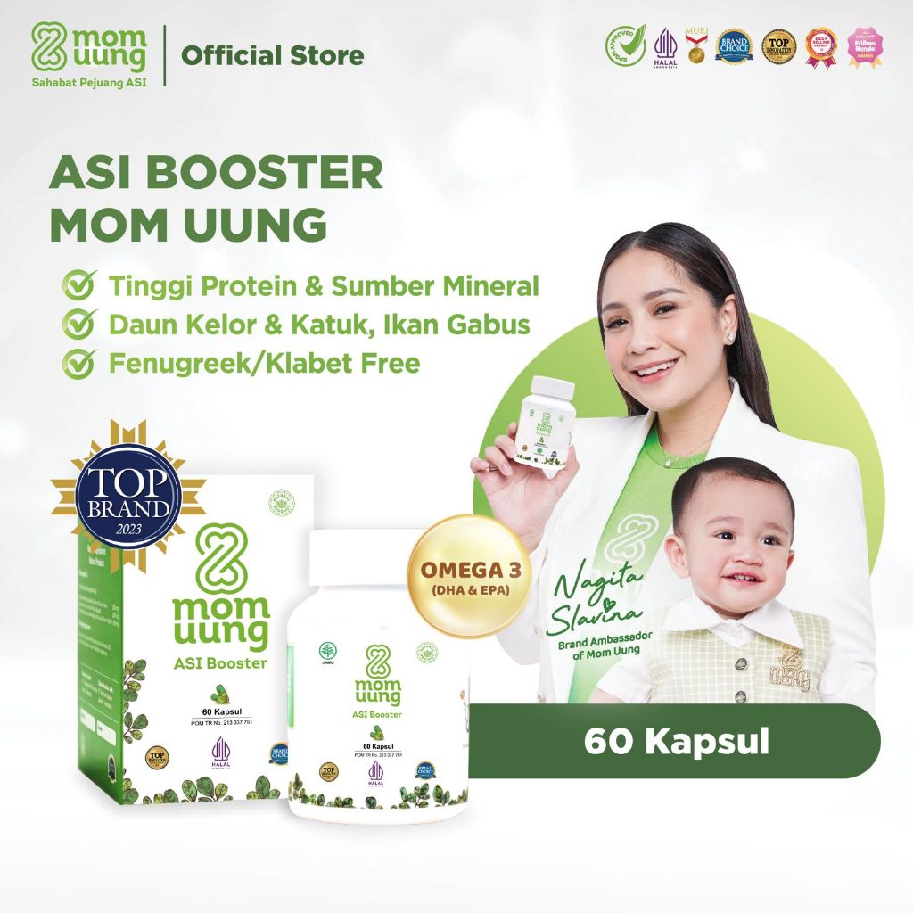 Jual Mom Uung ASI Booster 60 Kapsul / Pelancar ASI Halal BPOM Mom Uung ...