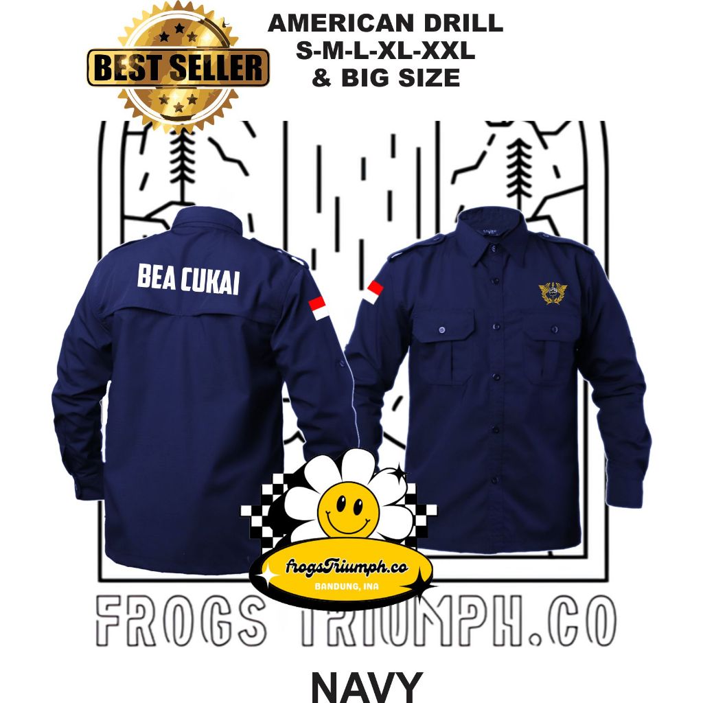 Jual KEMEJA PDL PDH TACTICAL LAPANGAN LENGAN PANJANG BEA CUKAI PRIA WANITA FREE DESIGN CUSTOM ...