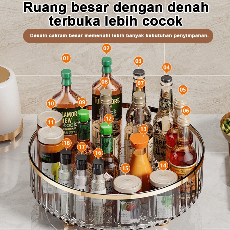 Jual Rak Dapur Putar 360° Serbaguna | Rak Bumbu Dapur untuk Botol ...
