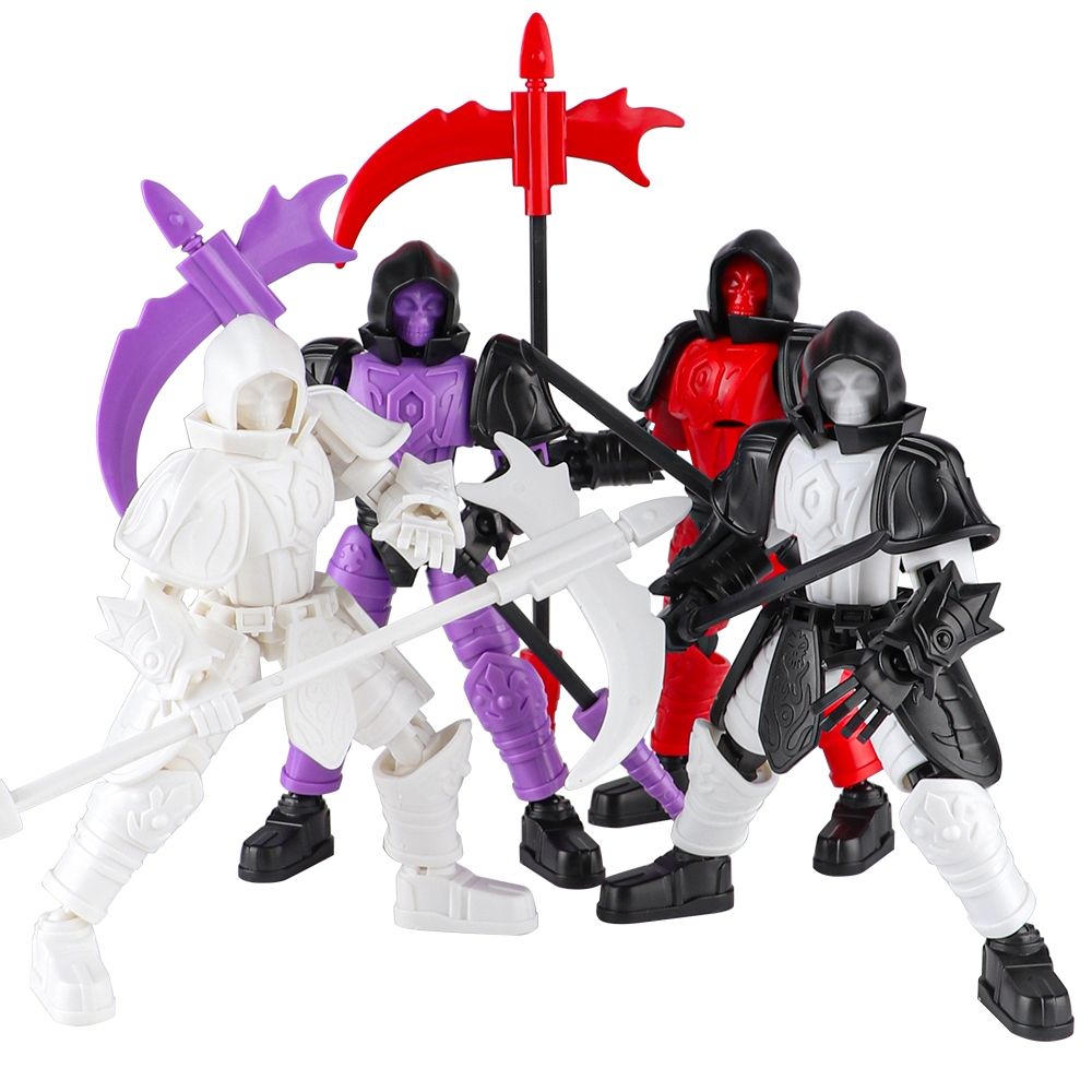 Jual DIY 13 Points of Articulation Scythe Warrior with Mask - Black Red ...