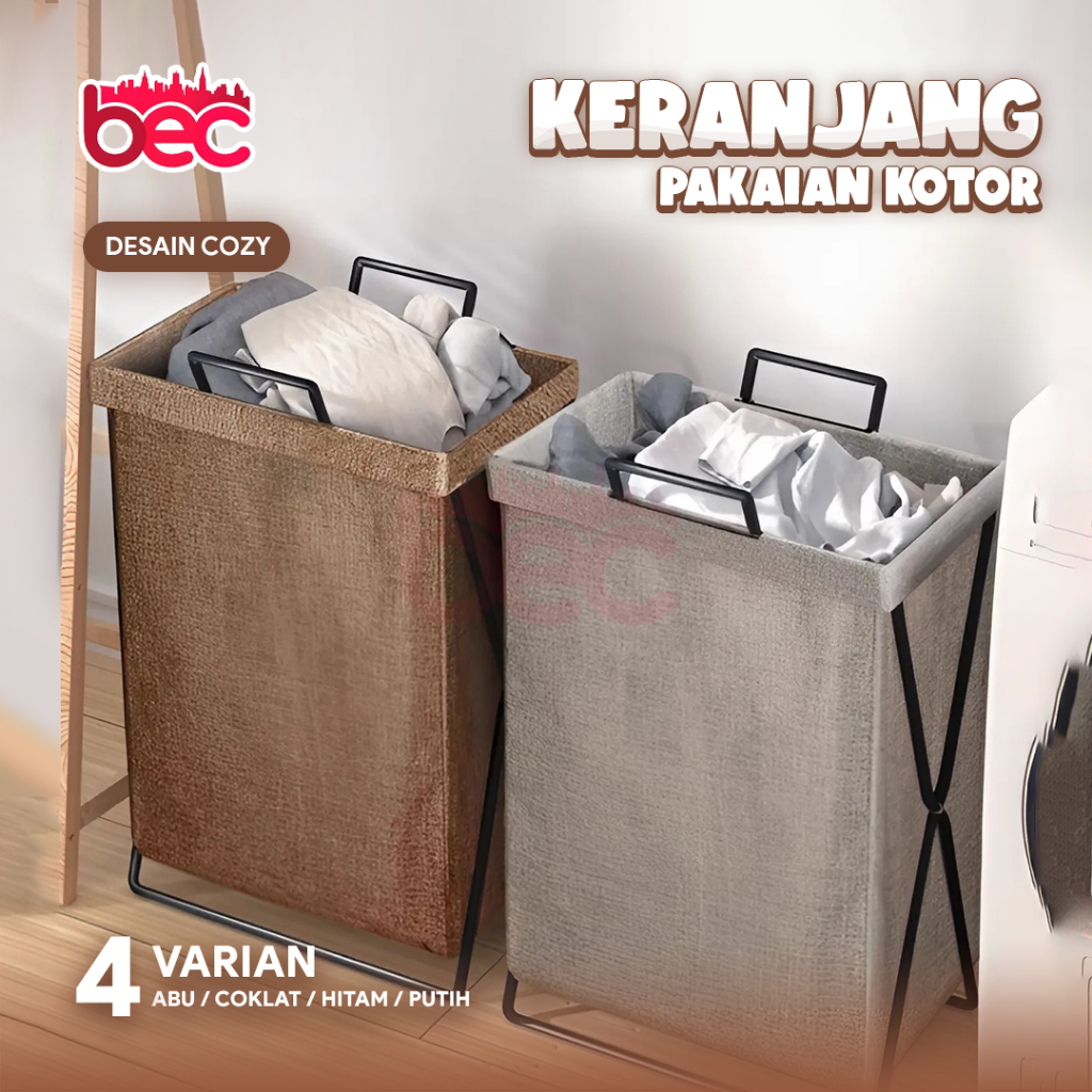 Jual [BEC] Laundry Bag Lipat Keranjang Pakaian Kotor Keranjang Baju ...