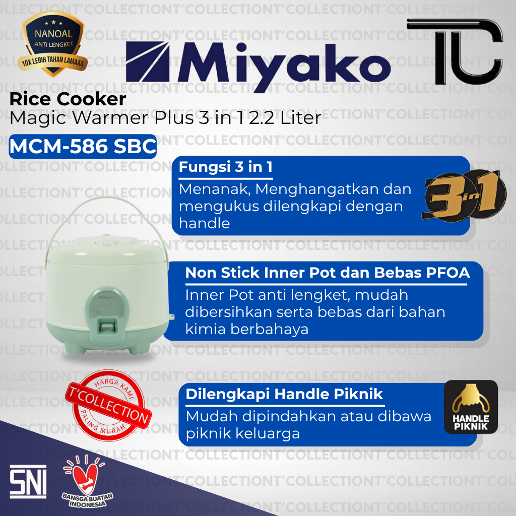 Jual MIYAKO MCM-586SBC MAGIC COM MCM-586 SBC MIYAKO GARANSI RESMI ...