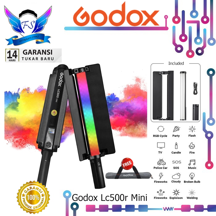Jual Godox LC500R Mini RGB LED Light Stick 45cm LC 500R LC-500R ...