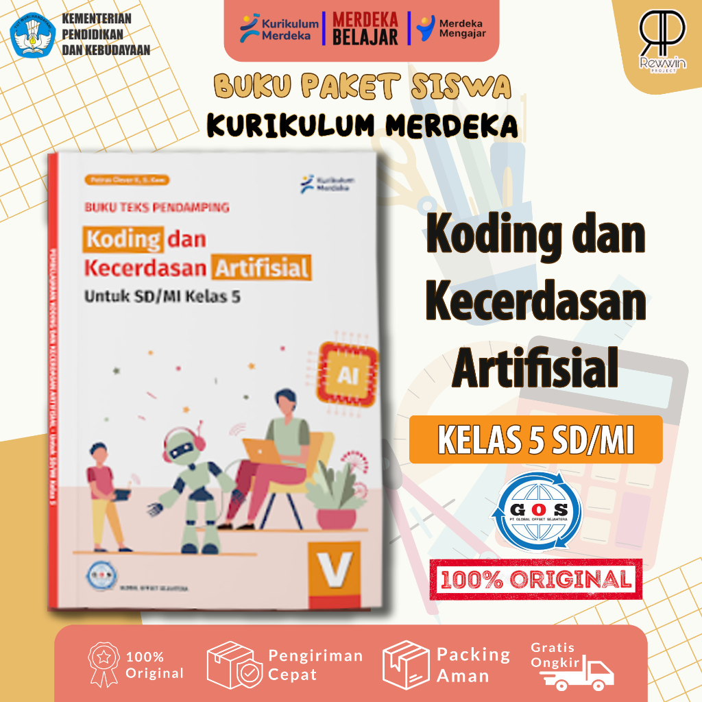 Jual Buku Pendamping Koding dan Kecerdasan Artifisial kelas 5 SD/MI ...