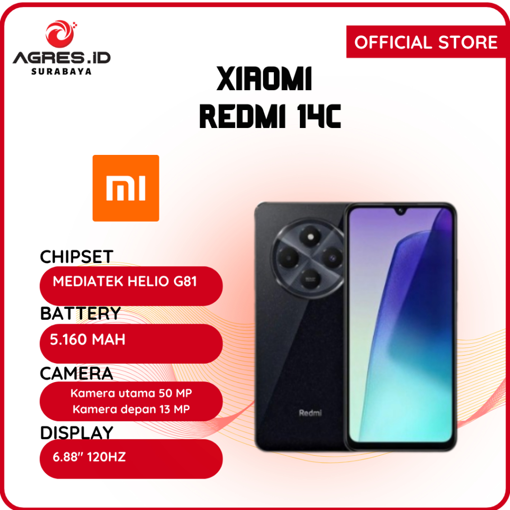 Jual XIAOMI REDMI 14C 8GB 256GB (BOX CHA) Garansi resmi | Shopee Indonesia
