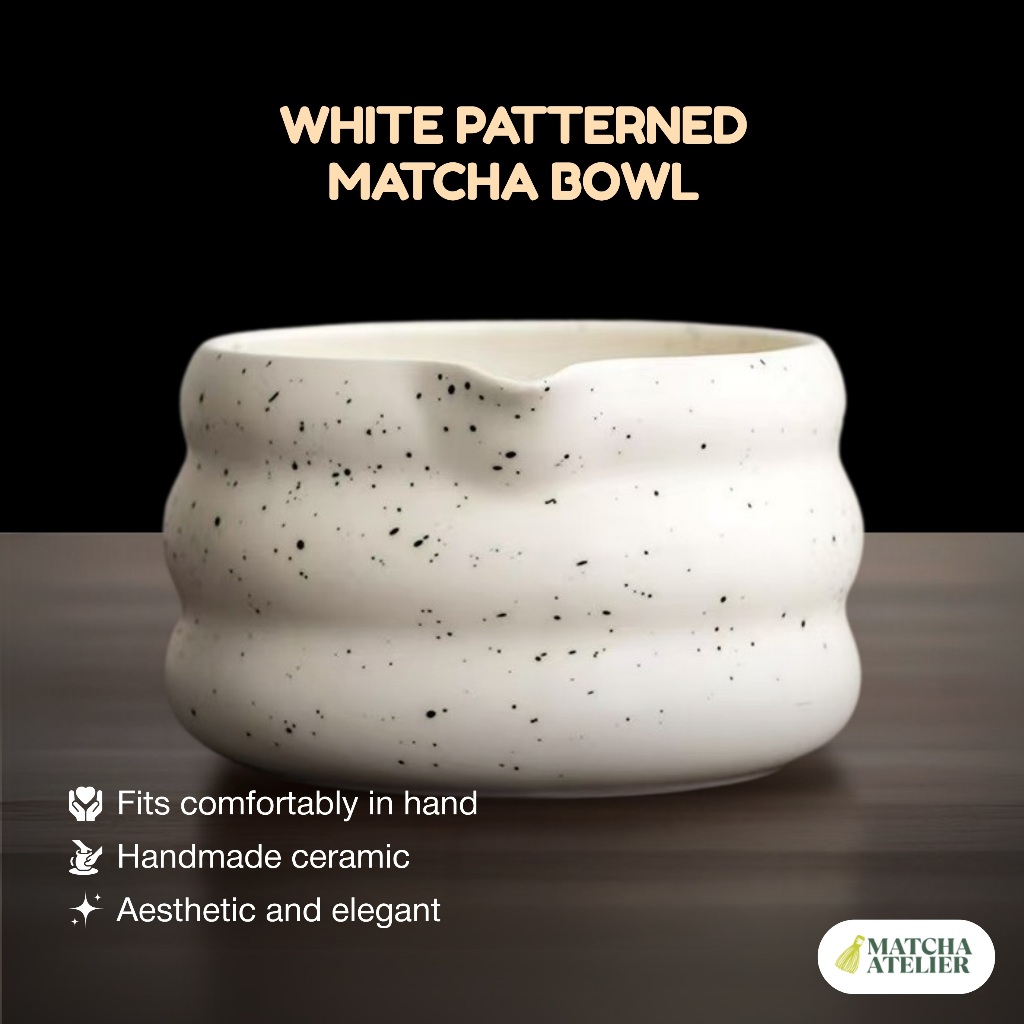 Jual Matcha Atelier Mangkuk Motif Putih Corak Bowl Matcha Keramik Putih ...