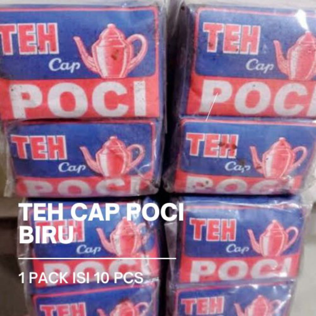 Jual Teh Cap Poci Asli Tegal Warna Biru 1 Pack isi 9 gram x 10 Pcs ...