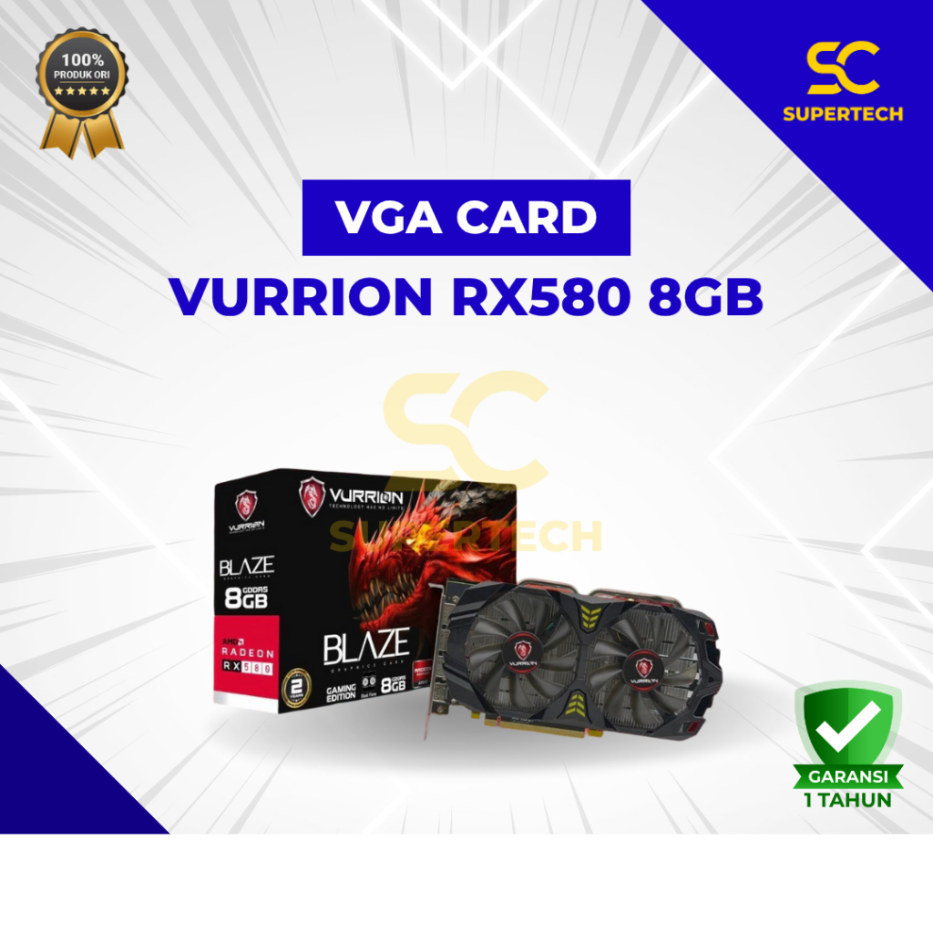 Jual VGA VURRION RX580 8GB GDDR5 256-bit VURRION BLAZE RADEON RX 580 | Shopee Indonesia