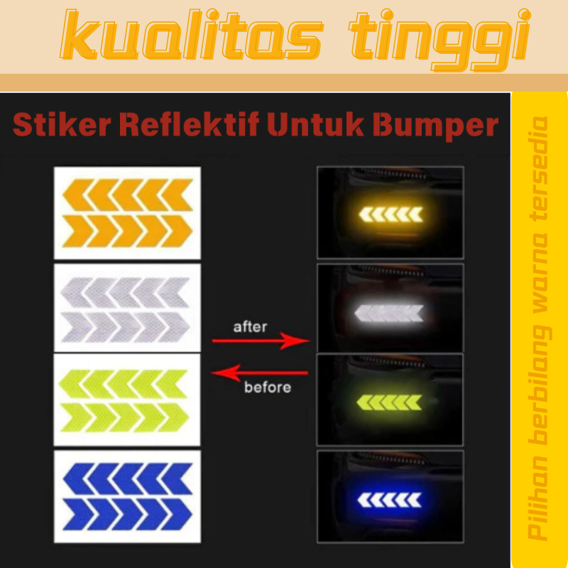 Jual 10pcs Car Warning Sticker Reflektor Keselamatan Stiker Stiker ...