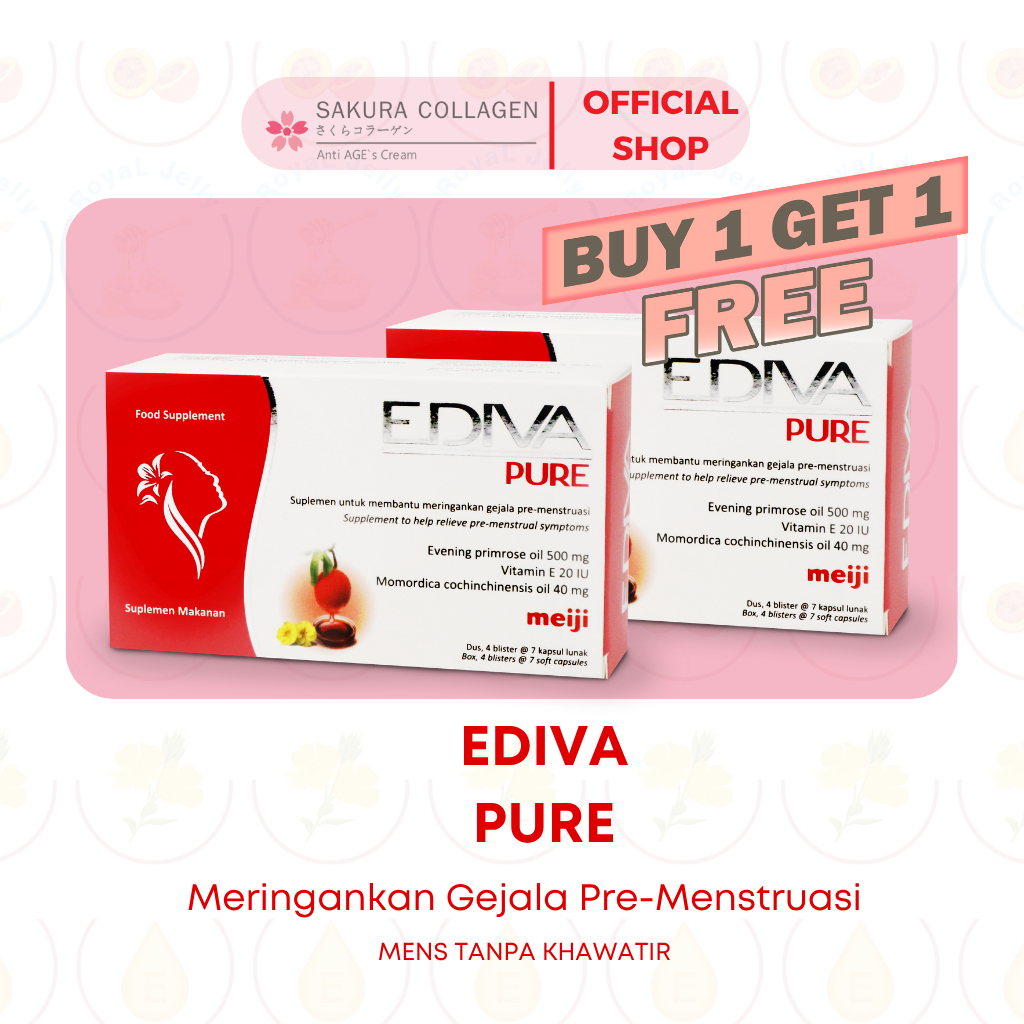 Jual BUY 1 GET 1 - Ediva Pure Suplemen untuk Meringankan Gejala Pre ...