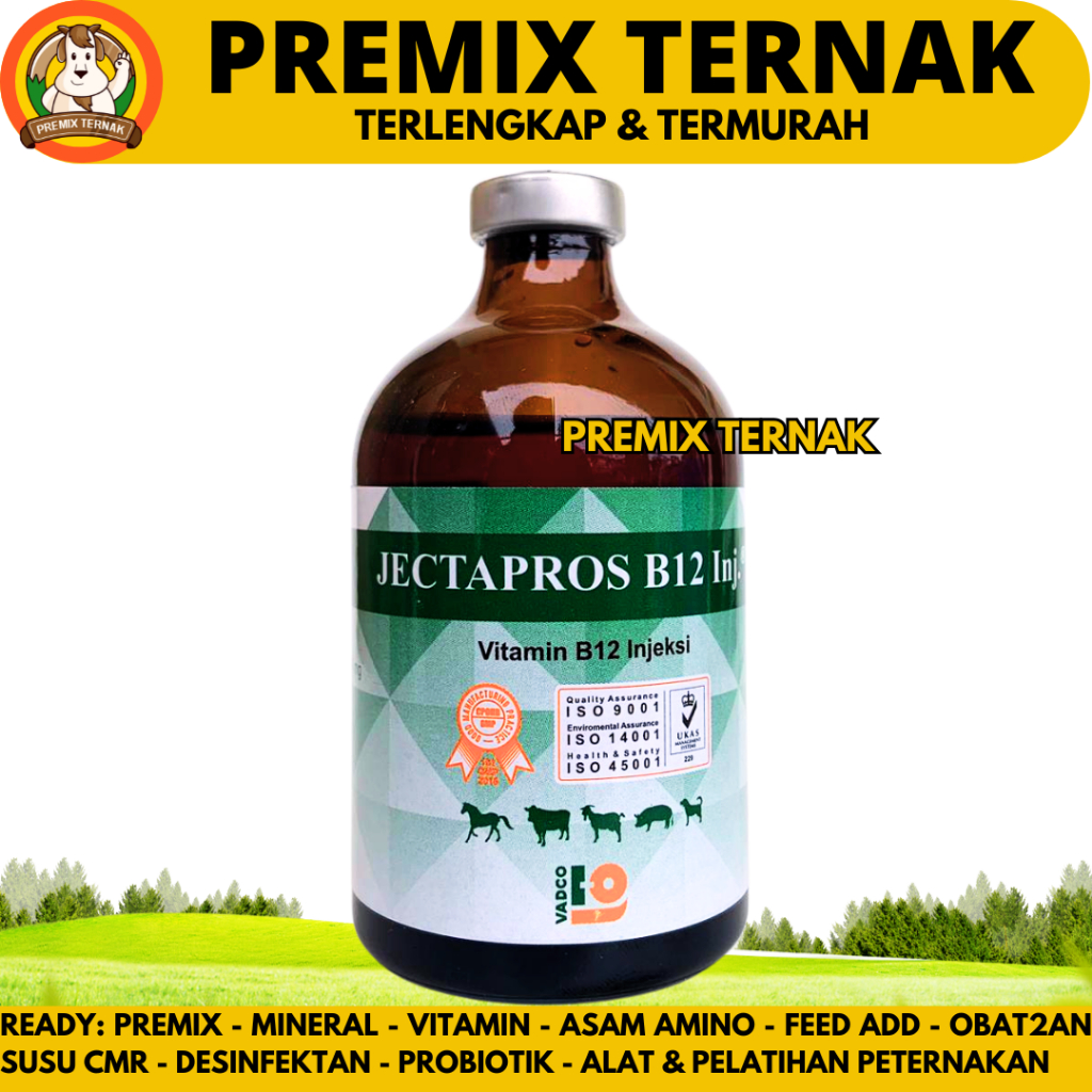 Jual Vitamin B12 JECTAPROS B12 100ML - Vitamin B12 Injeksi Hewan Ternak ...