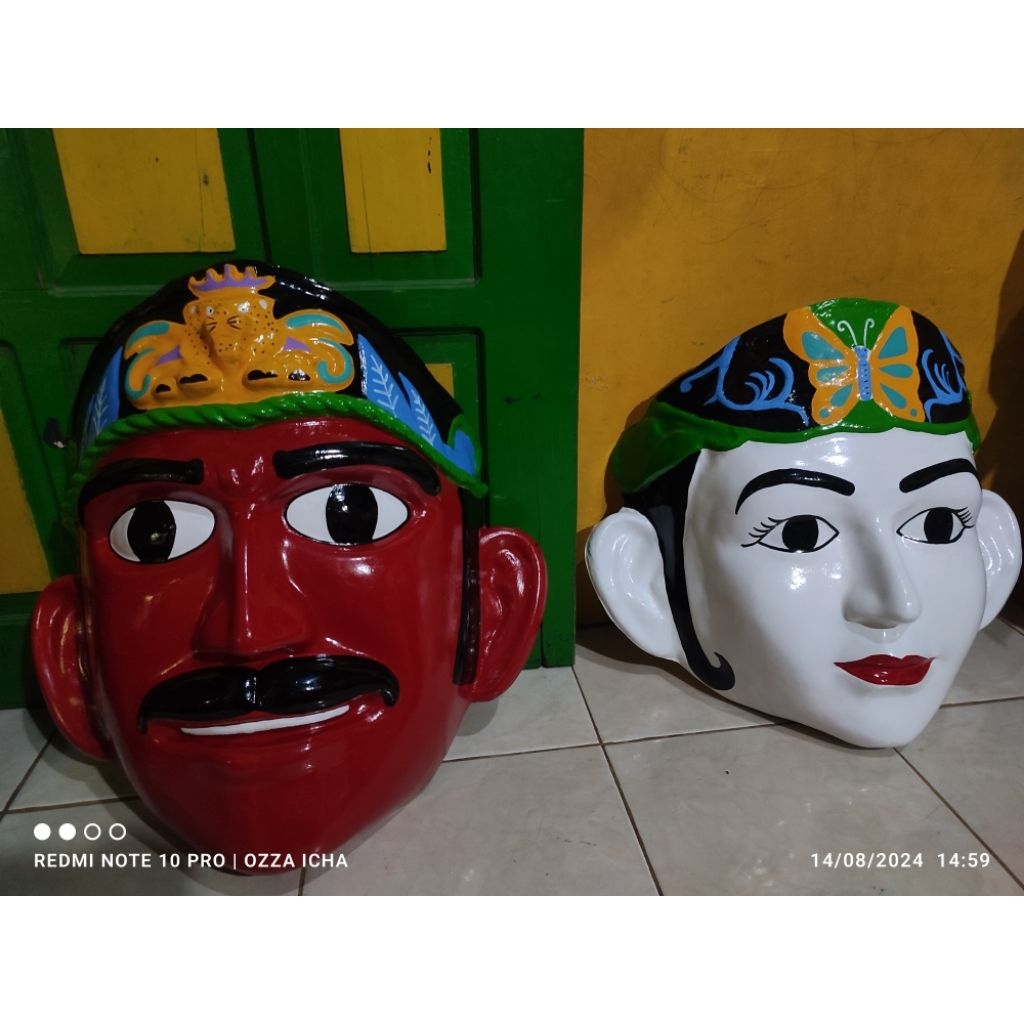 Jual TOPENG ONDEL ONDEL FIBERGLASS BESAR SEPASANG | Shopee Indonesia