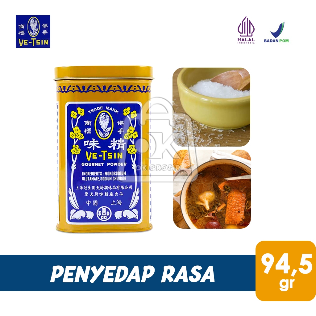 Jual Penyedap Rasa Vetsin Gourmet Powder HALAL (Kaleng KECIL 94,5gr ...