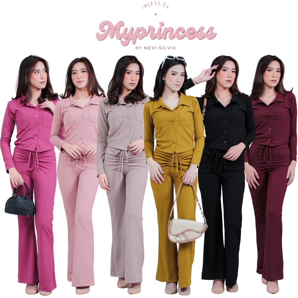 Jual GABBY ONESET KNIT PREMIUM | BAJU SETELAN KNIT WANITA LENGAN ...