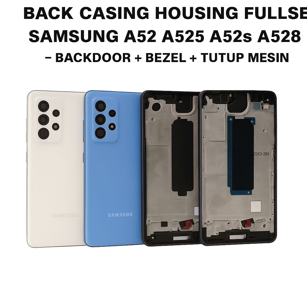 Jual BACK CASING HOUSING FULLSET SAMSUNG A52 A525 A525F A52S A528 BACKDOOR + BAZZEL BEZZEL TUTUP ...