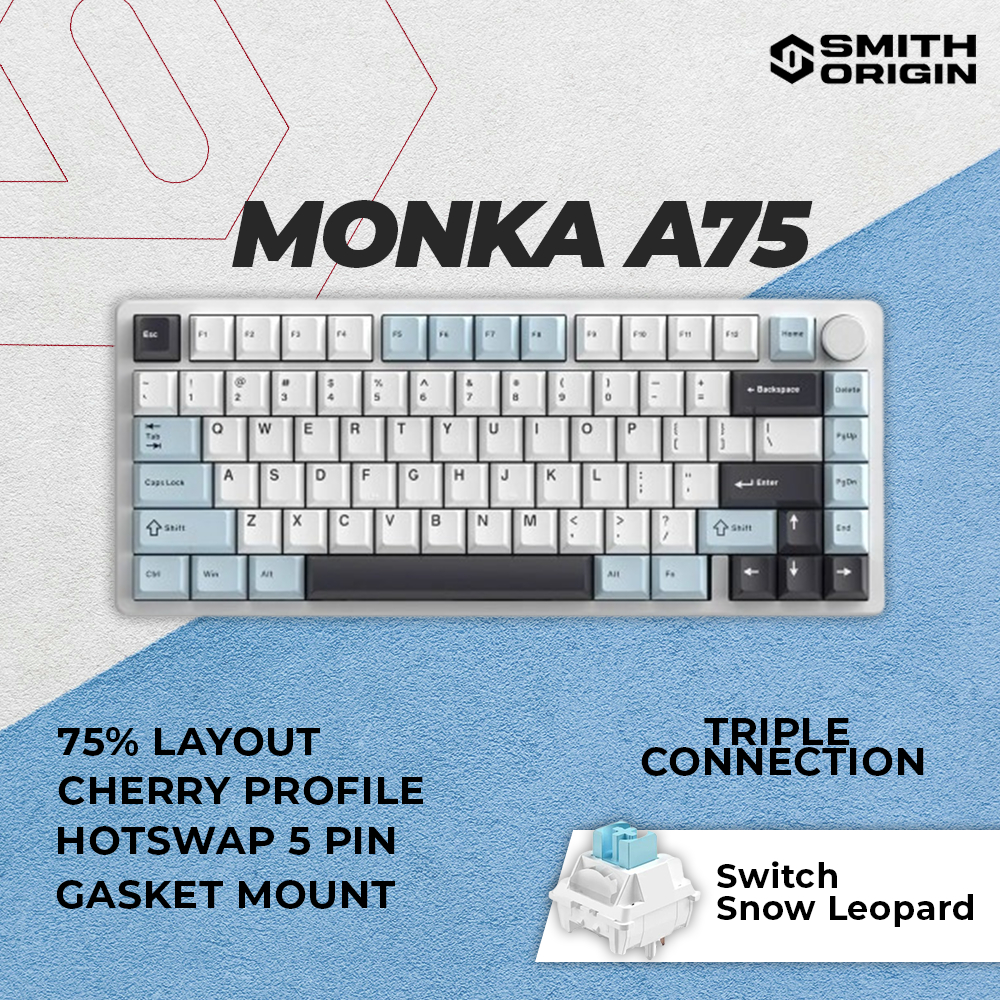 Jual Monka A75 Gasket Mount Aluminum Wireless Mechanical Keyboard ...
