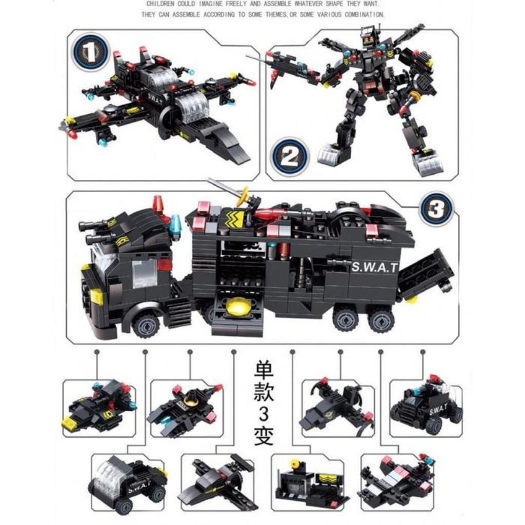 Jual lego Regimental Police Swat Team Police Robot 508 Pcs | Shopee ...