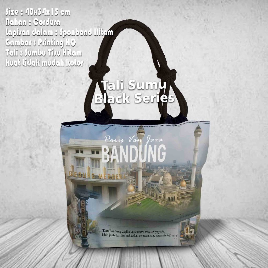 Jual [Quinsibags] Souvenir Totebag Bandung Tas Tali Sumbu | Shopee ...