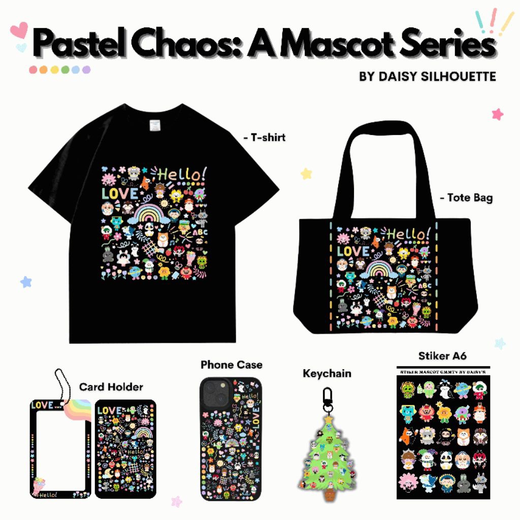 Jual PASTEL CHAOS A MASCOT SERIES || KAOS T-SHIRT | TOTE BAG | CARD ...