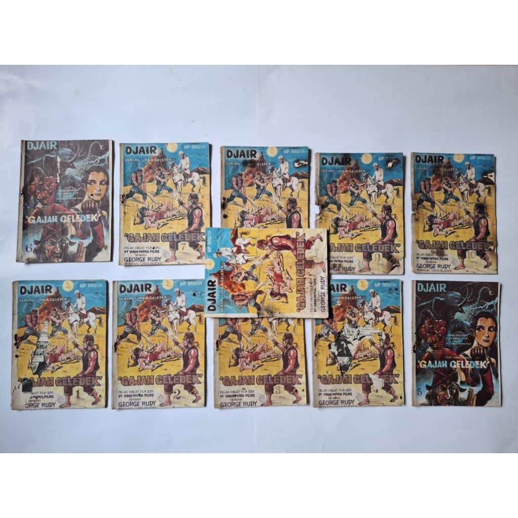 Jual Komik silat jadul asli GAJAH GELEDEK jilid 1-12 Tamat @ 32 halaman ...