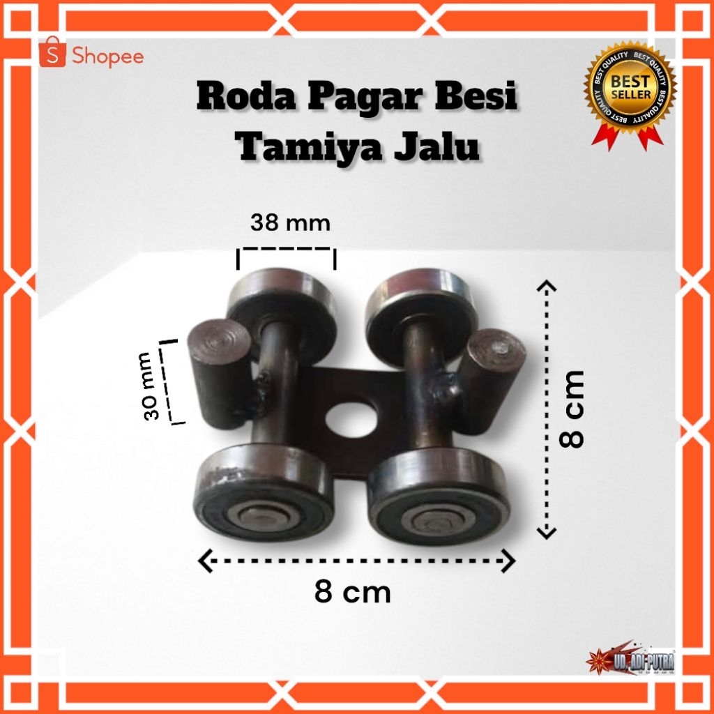 Jual RODA PAGAR BESI TAMIYA JALU | ROLLER ATAS PINTU SLIDING GESER ...