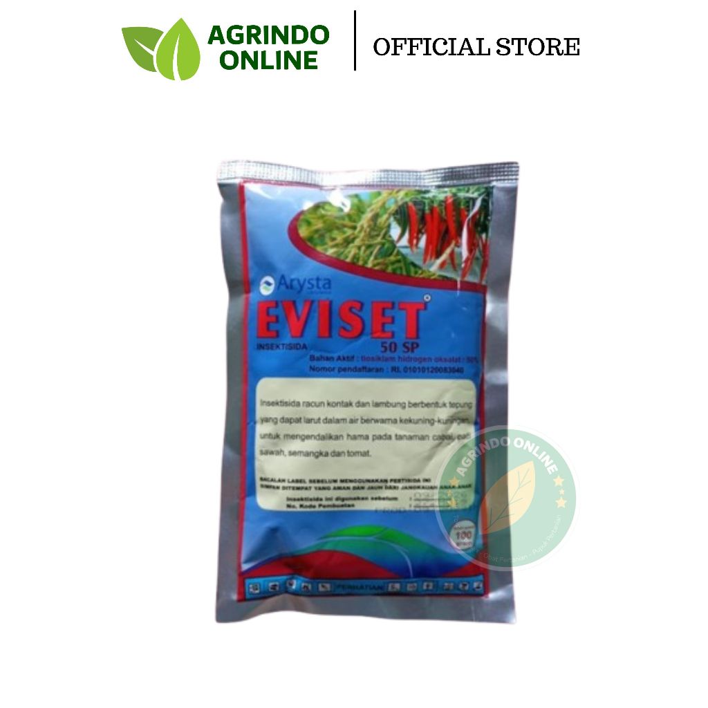 Jual Insektisida EVISET 50 SP kemasan 100gram mengendalikan hama ...
