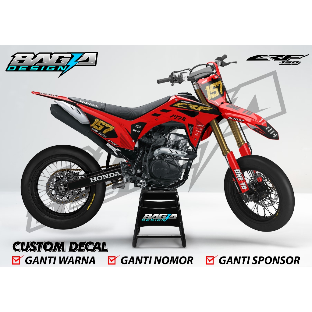 Jual STICKER DECAL HONDA CRF 150 L FULL BODY FREE CUSTOM DESIGN ...