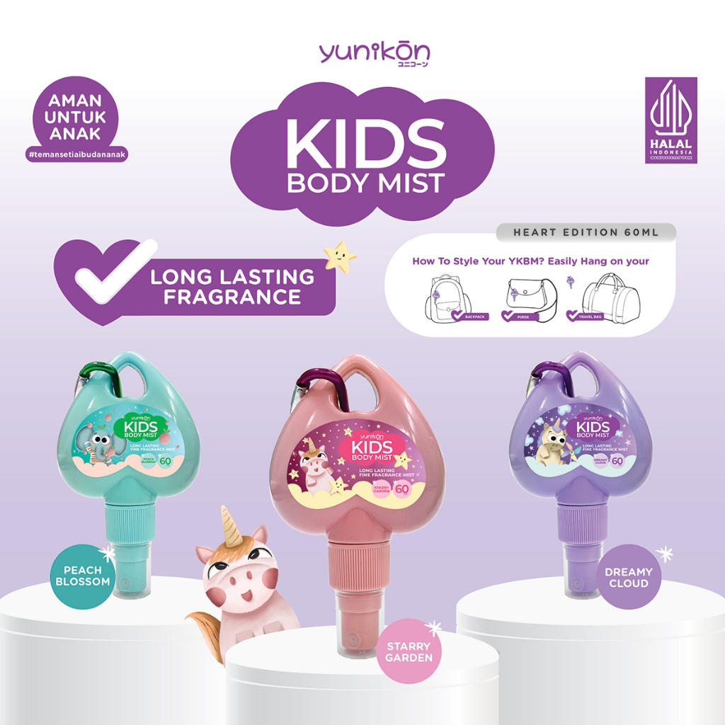 Jual [PAKET PROMO] Yunikon Kids Body Mist Heart Edition - Parfum Ibu ...