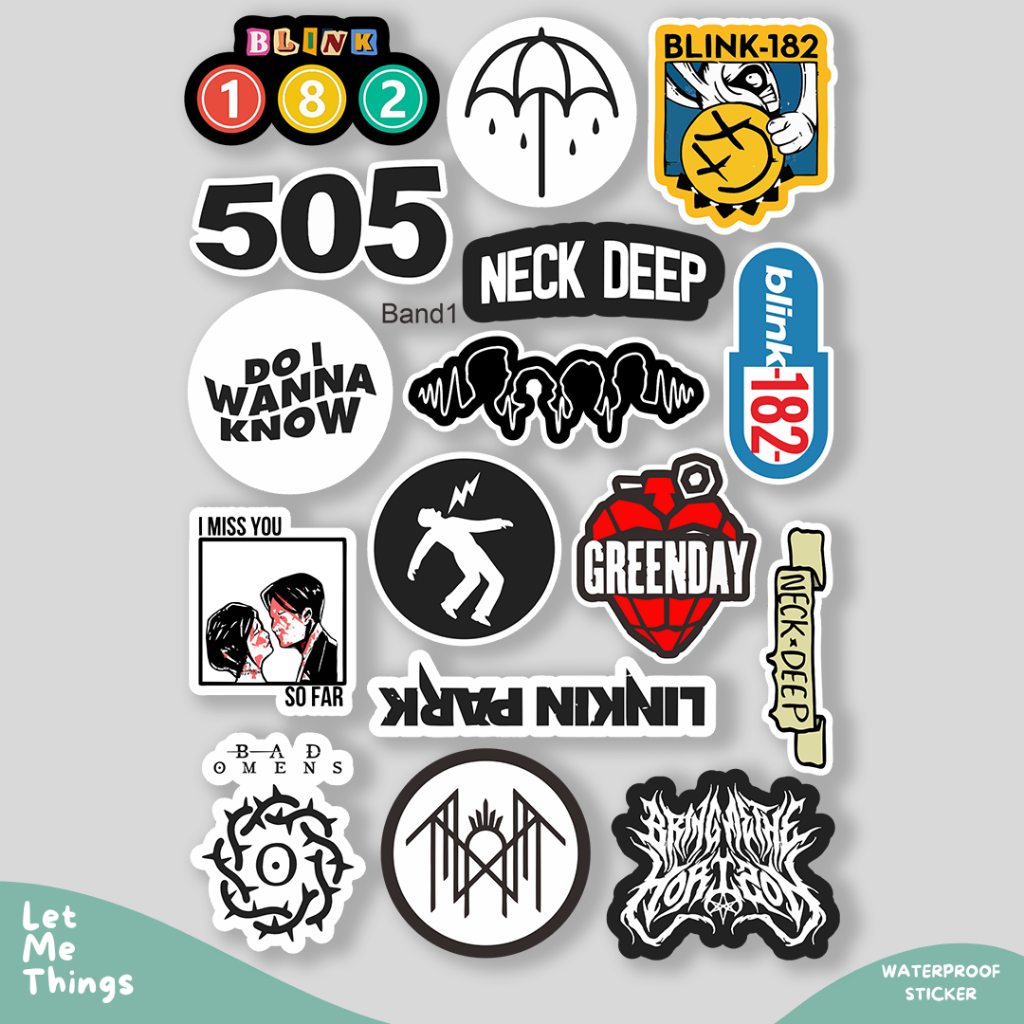Jual sticker band aesthetic BMTH SLEEP TOKEN MCR || stiker helm case hp ...