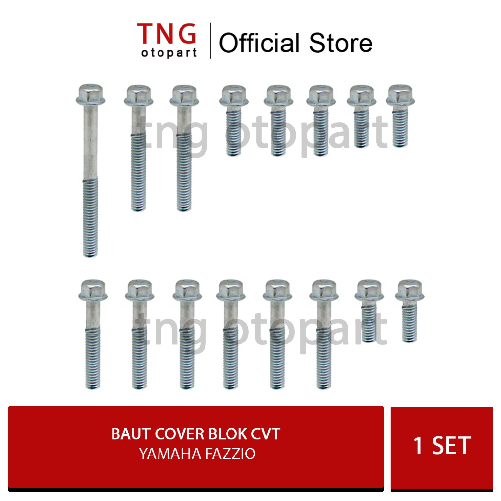 Jual Baut cover Blok Cvt Yamaha Fazzio / Baut Blok Left Side cover ...